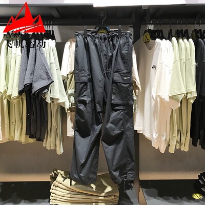 Nike耐克女裤2024秋大口袋工装风宽松直筒阔腿休闲长裤FV7521-010