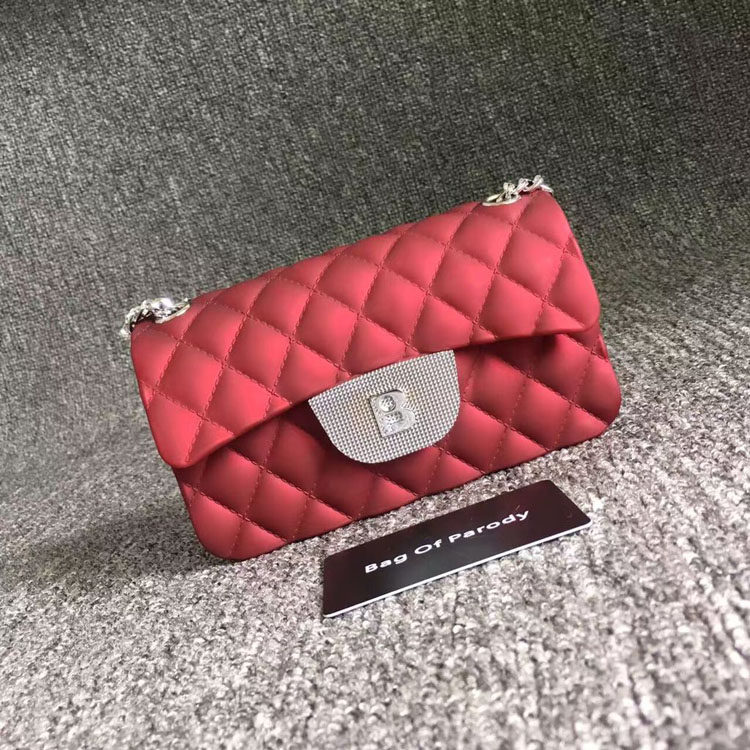 Bag of parody官网正品哑光磨砂MiniQ恶搞迷你果冻包菱格链条女包_虎窝淘