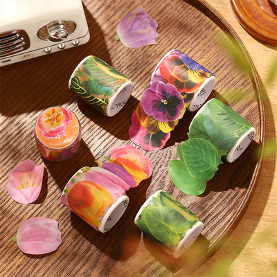 恋风花叶仿真树叶花瓣胶带贴纸卷