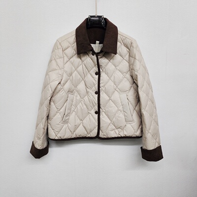 YF25B9903冬款短装羽绒服拼色假两件轻薄百搭中年女士通勤防寒服