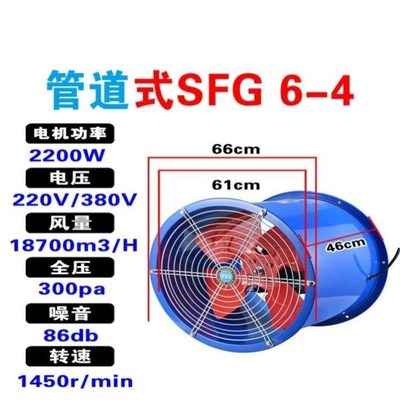 1500w2200w3000w4000w单面网/双面网大功率通风机排风扇圆筒静音