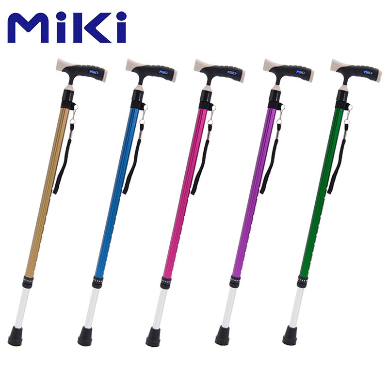 日本MIKI伸缩拐杖013轻便防滑老人手杖户外徒步拐棍高度伸缩拐杖