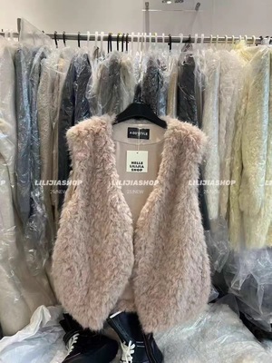 ADD正版2025冬季款时髦洋气百搭显瘦加厚保暖毛毛马甲外套女1335