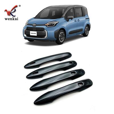 适用于丰田23款Sienta改装车门把手装饰条 外门拉手专用保护盖