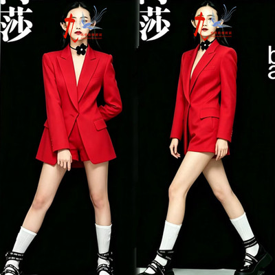 舞台大赛女童西装裙CCAC大时代PK赛服时装周礼服走秀儿童演出服潮