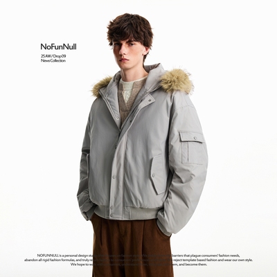 NOFUNNULL重磅加厚廓形派克服潮