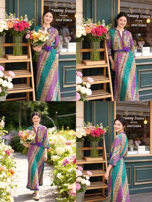 《法式经典》夏萨珑！摩洛哥印度埃及尼泊尔阿拉重工钉珠仙女长裙