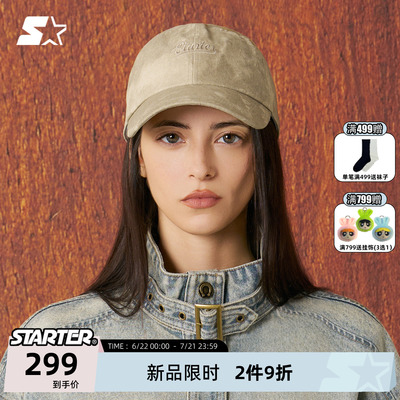 STARTER情侣做旧浅卡其棒球帽