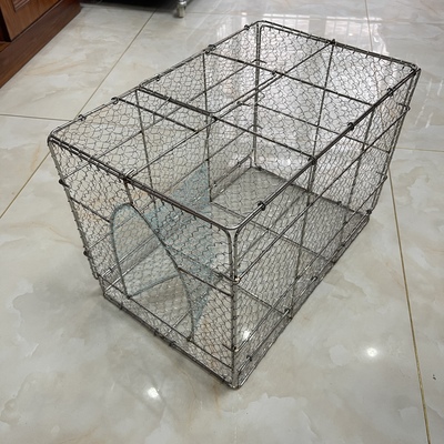 三驰渔具新款折叠鱼笼304不锈钢泥猛金鼓石斑捕鱼陷阱包邮