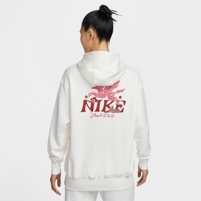 NIKE耐克女卫衣马年限定新年款图案印花宽松连帽套头衫IQ3826-133