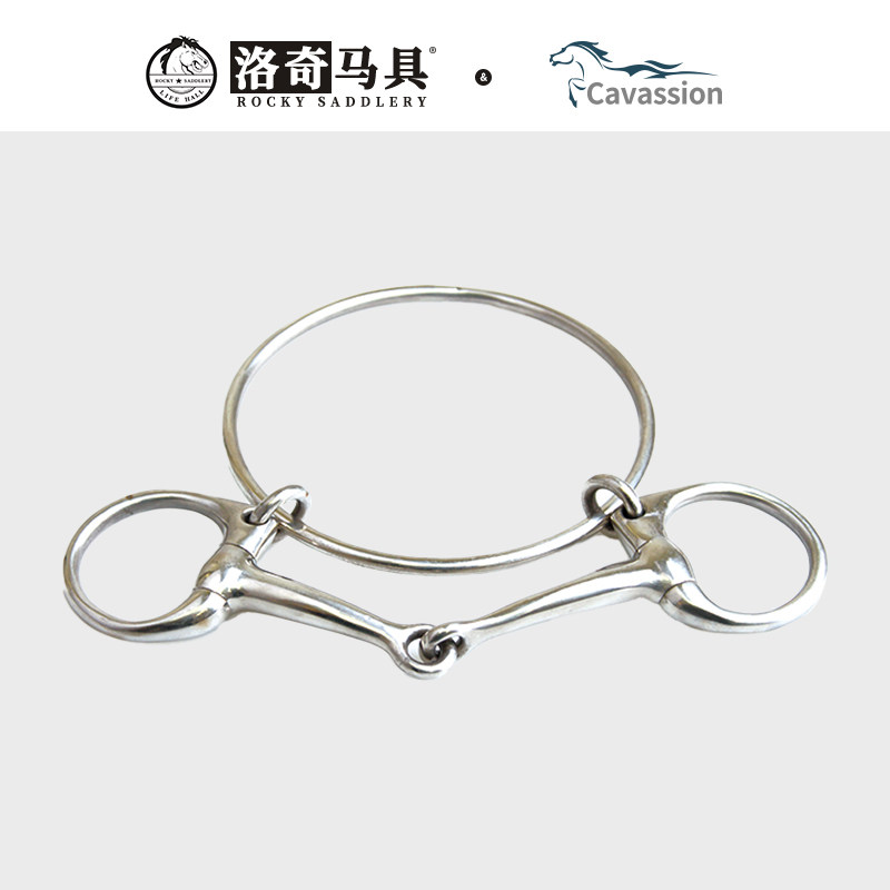 速度赛马衔铁马嚼子口衔大环马交口嚼勒马鞍配件洛奇马具8209074