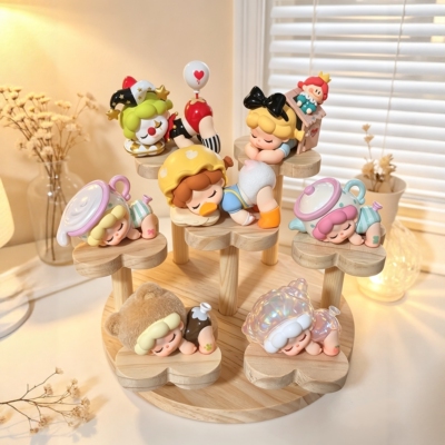Wendy梦境奇遇记mini系列旋转茶壶茶杯盲盒公仔收纳展示架置物架