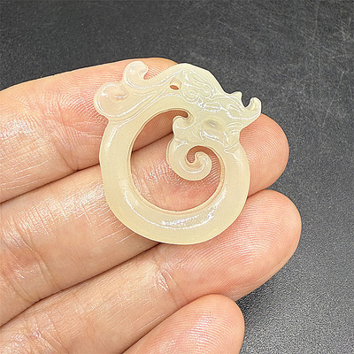 阿富汗吊坠挂件龙钩玉佩玉坠项链