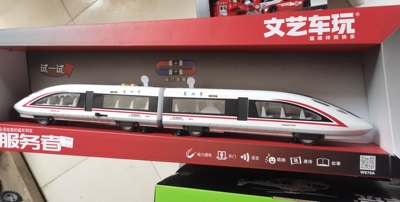 文艺车玩复兴号高铁列车模型玩具车仿真和谐轨道列车合金高铁灯光