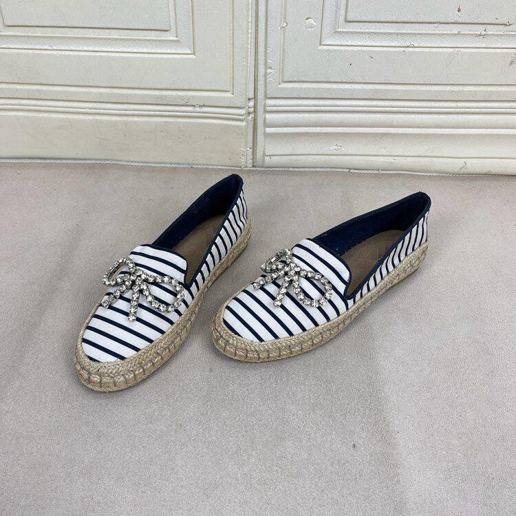 Lady Shoes外贸原单女鞋时尚休闲圆头蝴蝶结带钻一脚蹬单鞋渔夫鞋