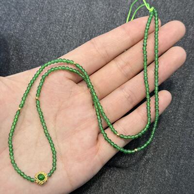 18K翡翠DIY项链-约2mm-多样性发货-L银-A2611