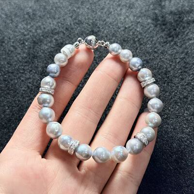 海水珍珠真多麻DIY单圈手串-约7mm-多样性发货-ZG珍-A5184