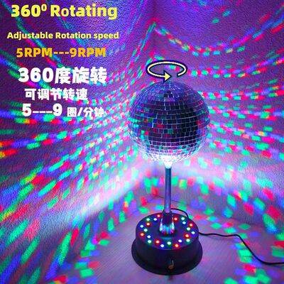 disco球灯迪斯科七彩魔球灯酒吧蹦迪ktv氛围灯舞台灯360度旋转