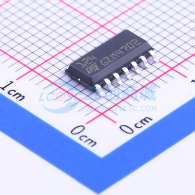 LM124DT SOIC-14 运算放大器 ST(意法半导体)全新原装 电子元件配