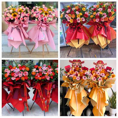 忻州市繁峙宁武静乐县神池县同城鲜花店送朋友新店铺开业大麦花篮