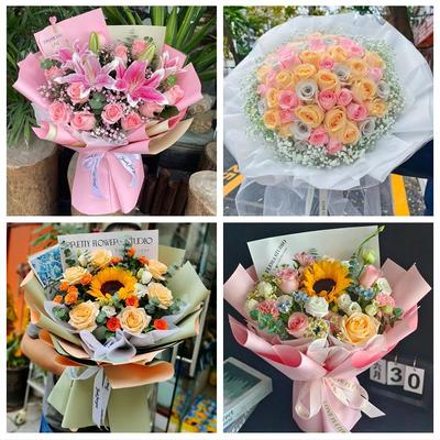 北京市昌平区沙河城南回龙观鲜花店同城送女朋友玫瑰混搭生日花束