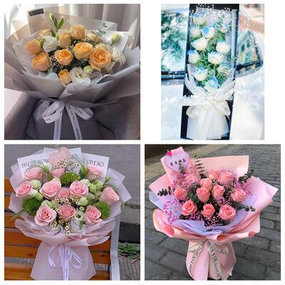 天津宝坻区方家庄林亭口八门城同城鲜花店订33朵玫瑰送情人女朋友