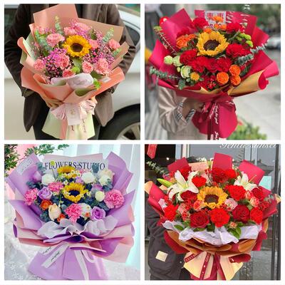 郴州市北湖苏仙区桂阳宜章县鲜花店同城配送康乃馨玫瑰教师节花束