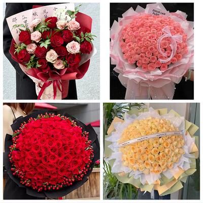 江西上饶市玉山县铅山县横峰县鲜花店同城配送女神节玫瑰花束礼盒