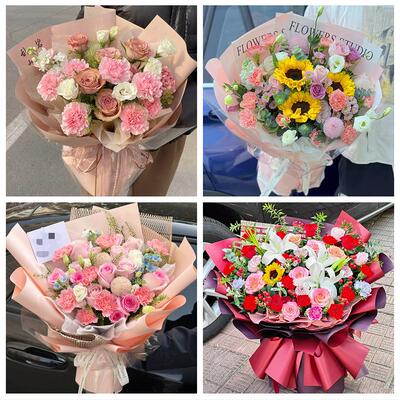 石家庄市高邑县深泽县赞皇县同城鲜花店康乃馨百合送父母长辈生日