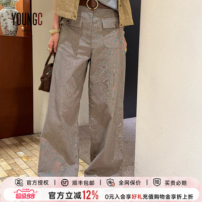 Sessun26春夏高腰阔腿休闲女裤