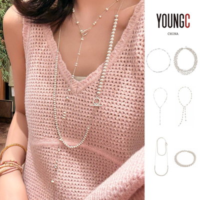 KHEMIA【手工拉丝小米珠单层多层满天星项链】设计师品牌no退可换