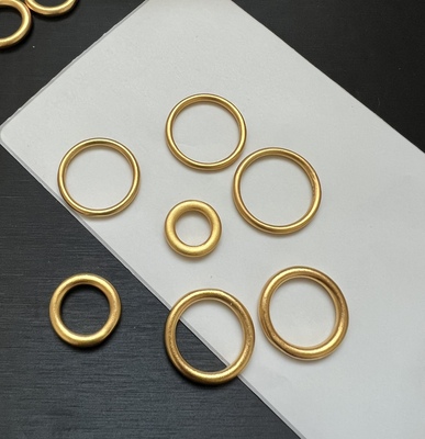 沙金古法金素圈戒指跑环闭口圆环项链手链编织连接环diy饰品配件