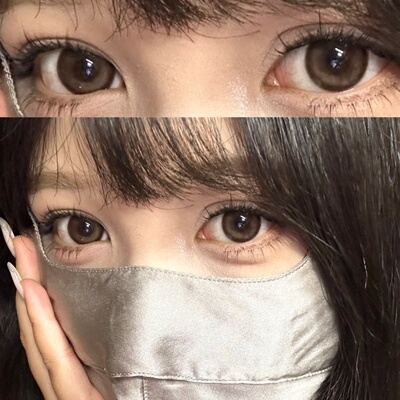 eyepony美瞳日出印象棕色半年抛大直径扩瞳粗锁边彩色隐形眼镜7st