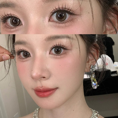 fomomy美瞳半年抛高光棕大直径自然婚纱照隐形近视眼镜一年抛9tb