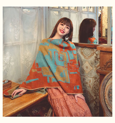 Ethnic Warmth Yunnan Shawl Northwest Desert 大披肩斗篷欧美