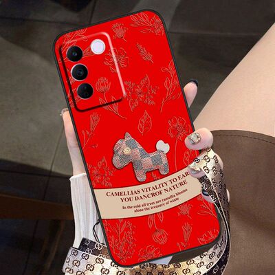 小马适用vivoS16手机壳情侣男女款s16pro硅胶软壳新款防摔s16e复古卡通新年中国风国潮创意个性花朵保护套