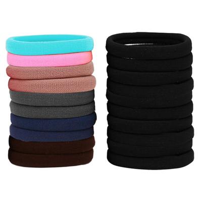 无接缝高弹力扎头发黑色橡皮筋