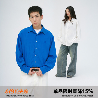 CLAMISGOLD翻领长袖通勤基础衬衫