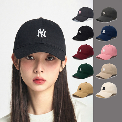 韩国正品MLB帽子女鸭舌帽棒球帽CP77防晒遮阳帽NY小标LA2026新款