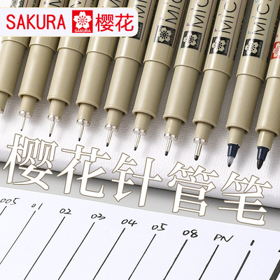 Sakura樱花针管笔PIGMA勾线粗细