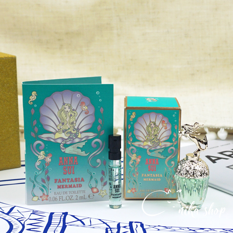 Anna Sui安娜苏Fantasia Mermaid筑梦人鱼女士香水小样试管2ML