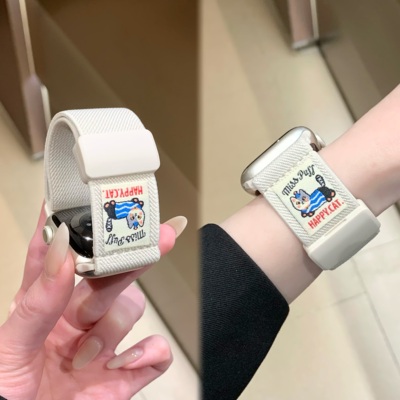 可爱西米猫适用applewtach10苹果s9表带iwatchs8弹力舒适小米9pro