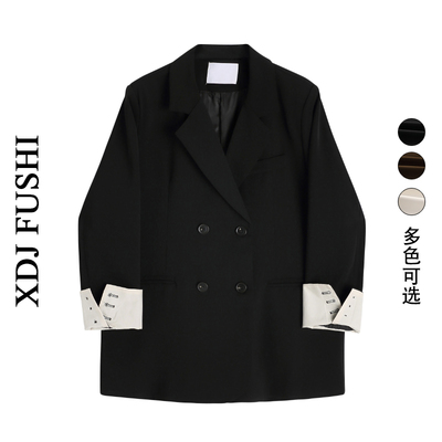 小个子宽松中长款西服上衣