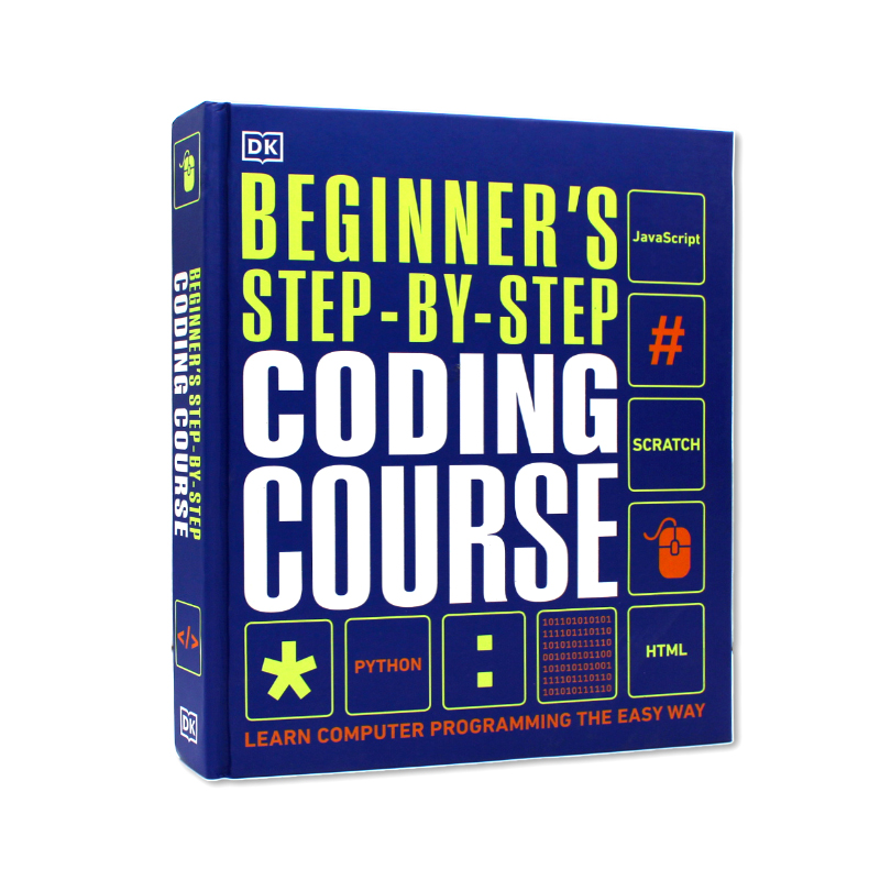 现货包邮 DK百科 Beginner's Step-by-Step Coding Course轻松学编程编程初学者入门书籍编码指南英文原版_虎窝淘