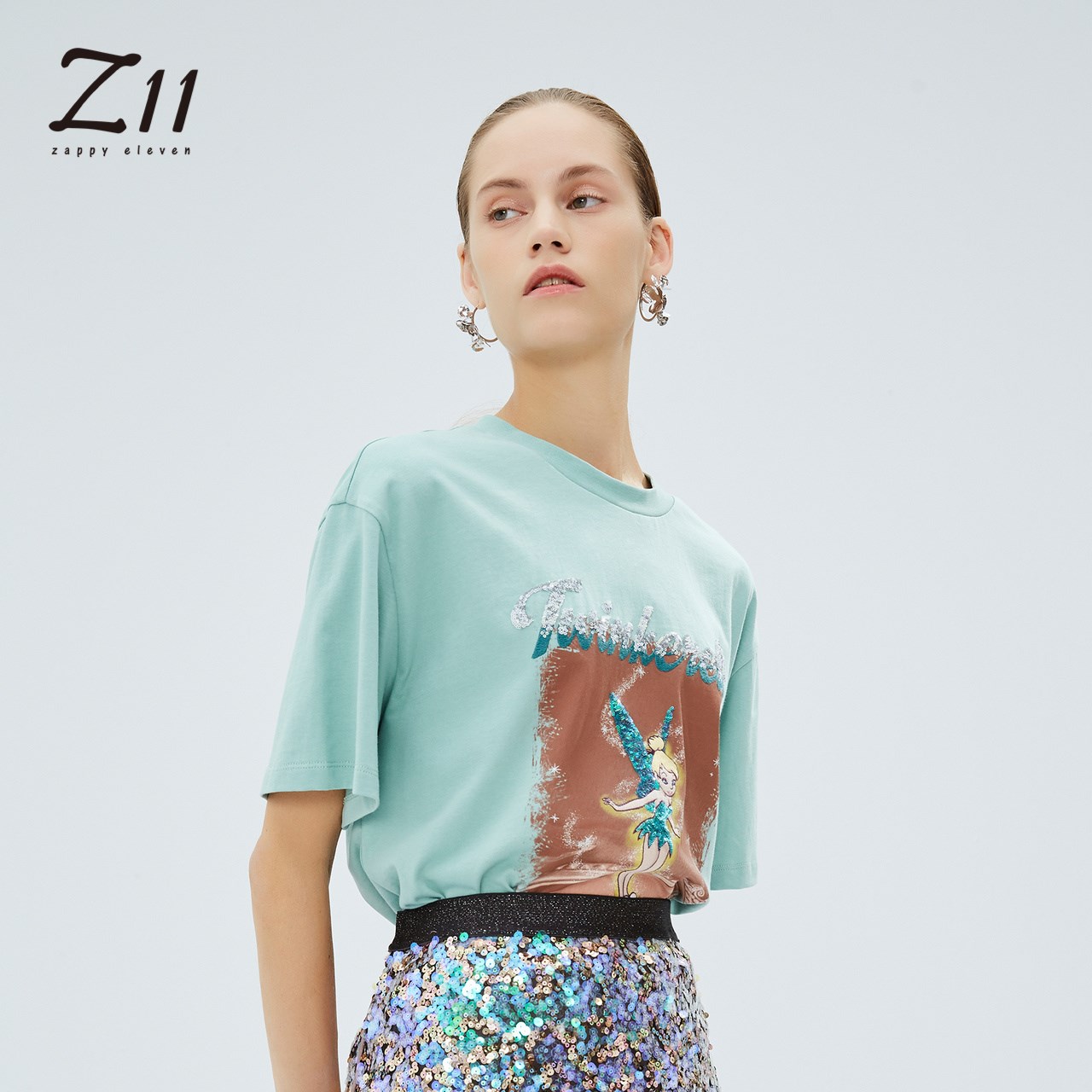 Z11女装国内代购春夏新款休闲创意卡通印花短袖T恤T131_虎窝淘