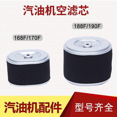 小型汽油机抽水机微耕机配件168F 170F 188F 190F 160 390空滤芯