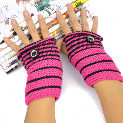 可爱科派女生毛线加绒手套