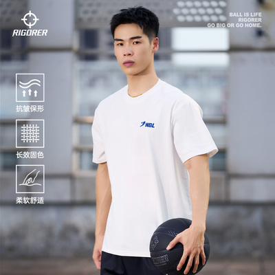 准者官方NBL同款投篮服运动短袖男夏季新款吸湿速干训练健身薄T恤