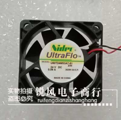 全新Nidec UltraFlo 6025 6CM U60T24MS3A7-51Z40 24V 变频器风扇