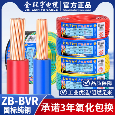 金联宇国标阻燃BVR家装软电线